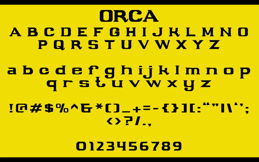 JAWS - ORCA Boat Font - Etsy