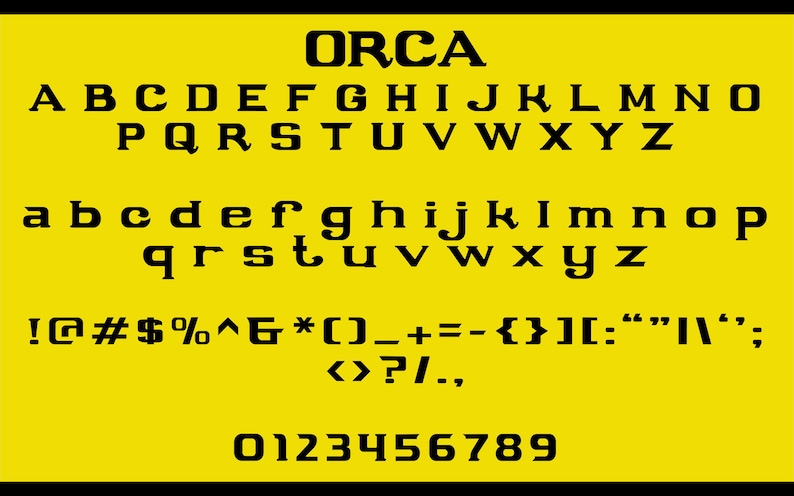 JAWS - ORCA Boat Font - Etsy
