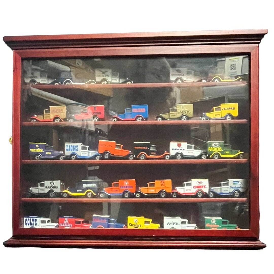 1990 Matchbox White Rose NFL Team Truck Set Complete in Wood & Glass ...