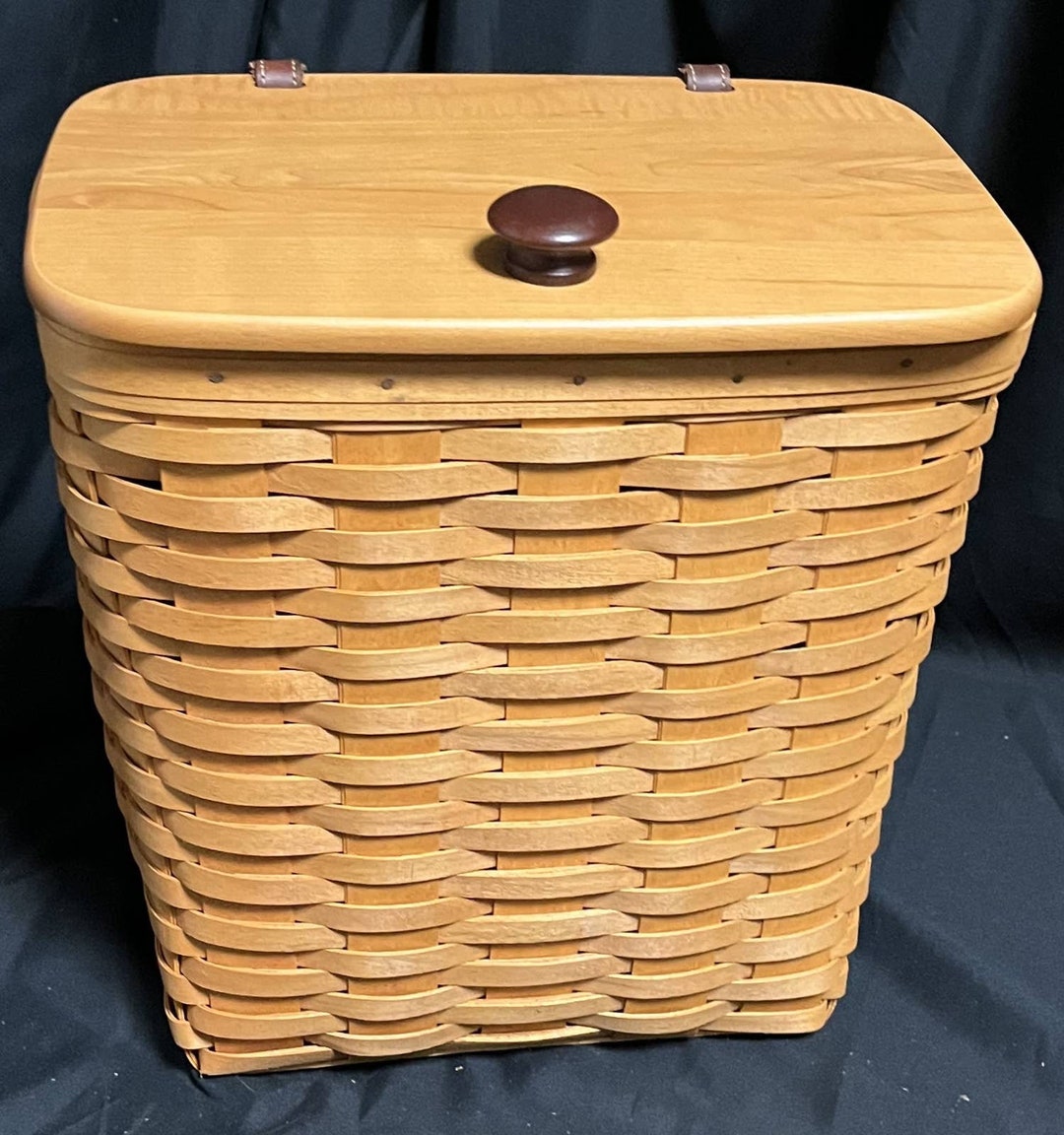 Longaberger 2000 Large Mail Basket W/ Leather Connectors to Lid NIB - Etsy