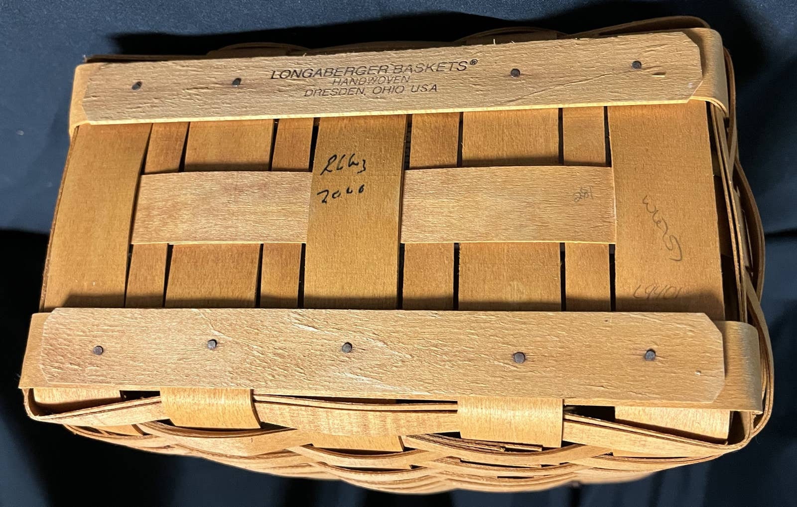 Longaberger 2000 Large Mail Basket W/ Leather Connectors to Lid NIB - Etsy