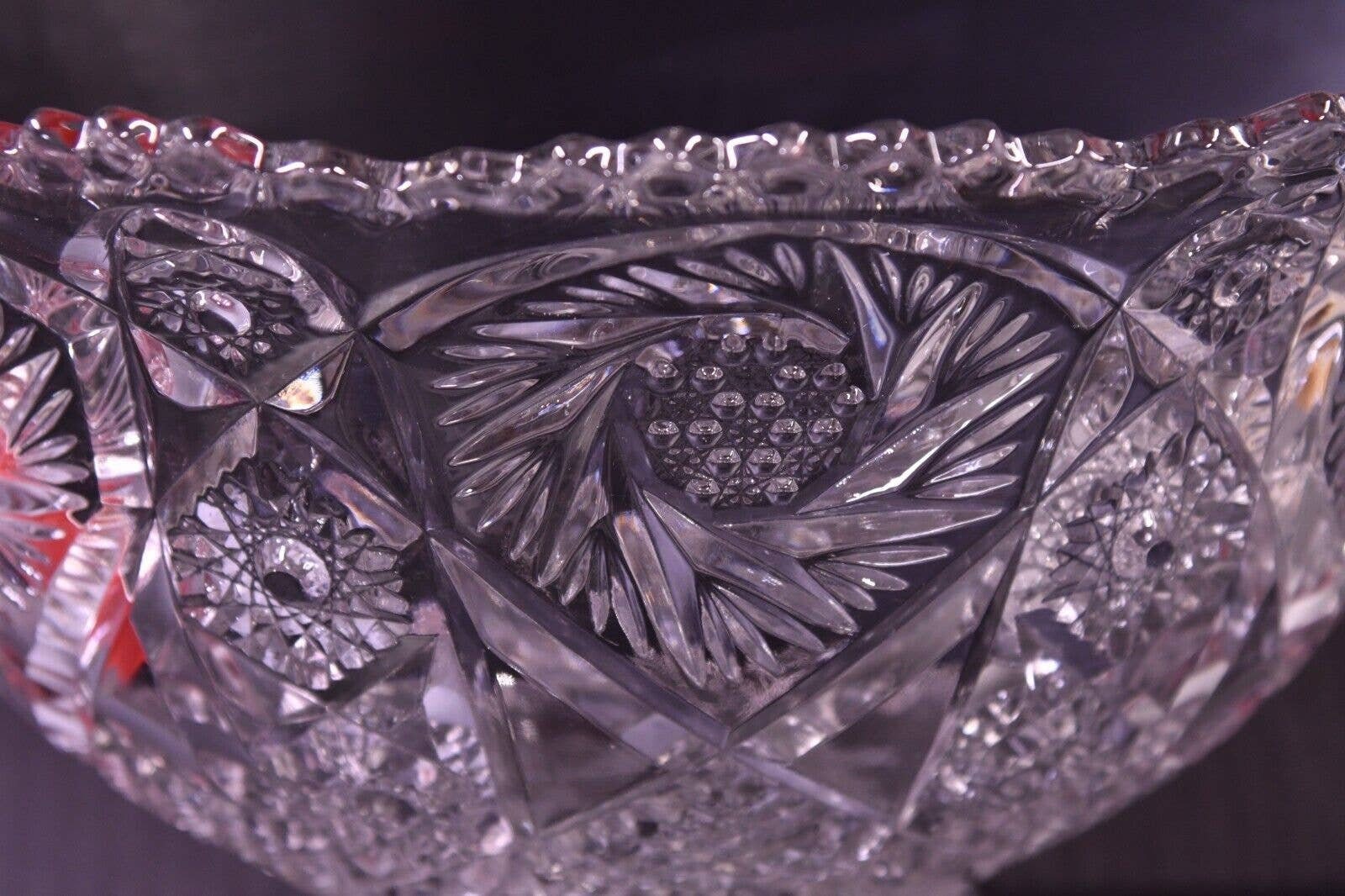 Imperial Glass Whirling Star Footed Punch Bowl Set W/ 11 Cups and Ladle ...