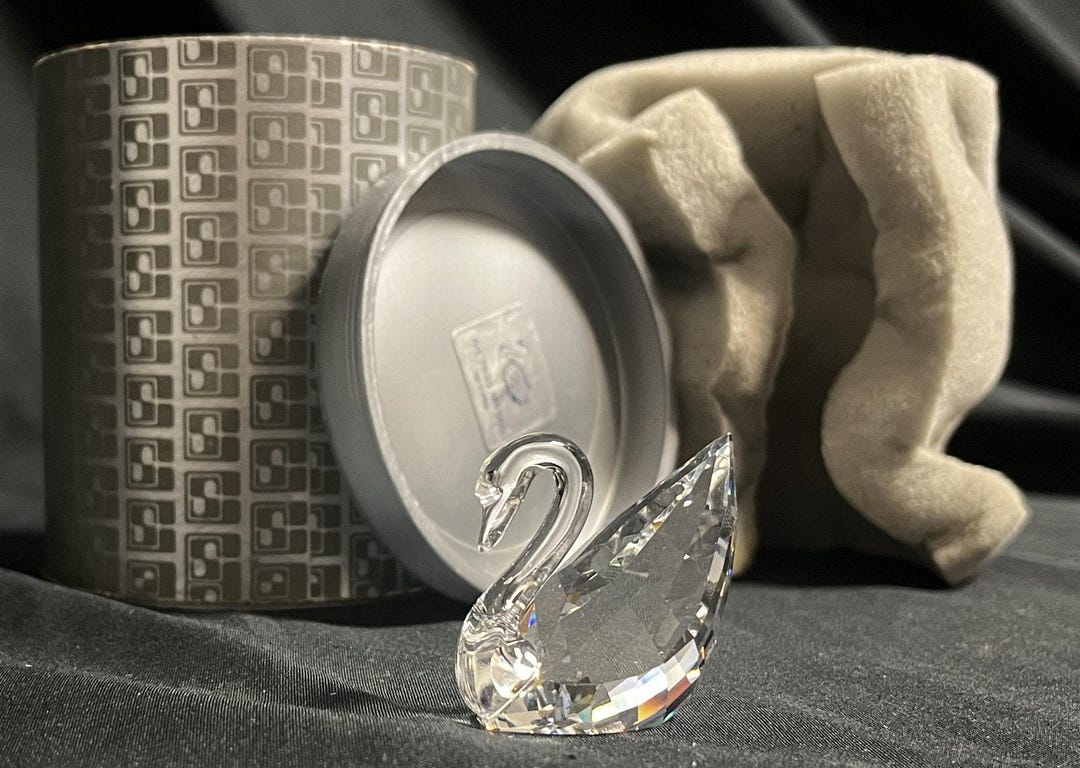 Swarovski Silver Crystal Swan in Original Packaging 7633 - Etsy