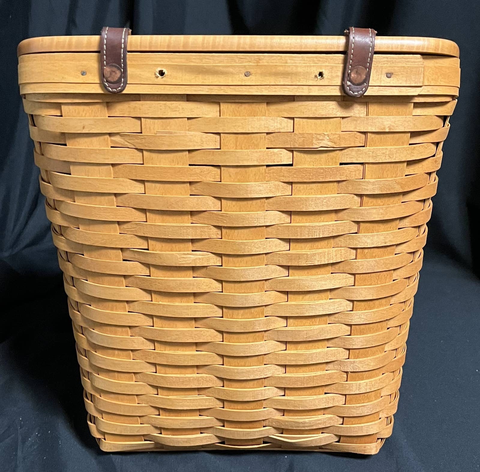 Longaberger 2000 Large Mail Basket W/ Leather Connectors to Lid NIB - Etsy