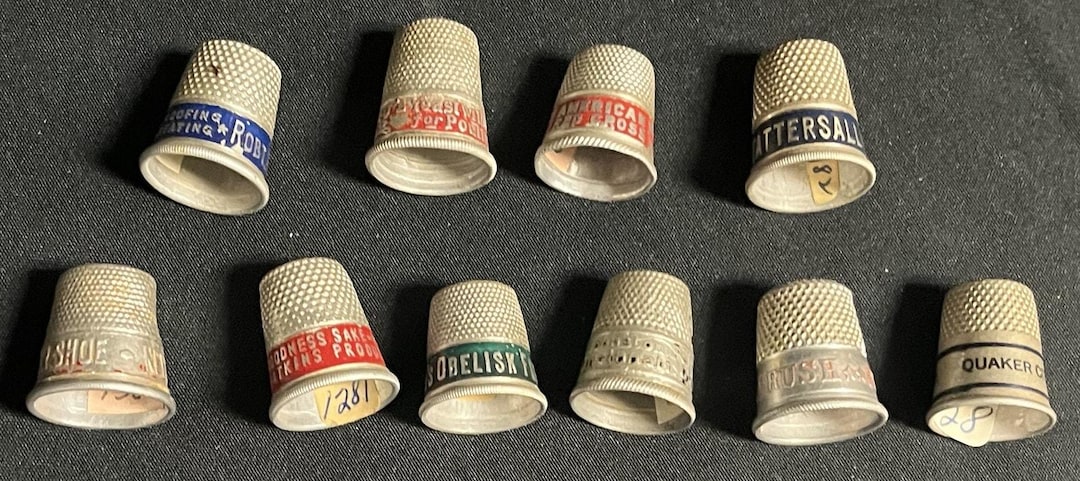 Lot of 10 Metal Vintage Advertising Thimbles (lot 5) - Etsy