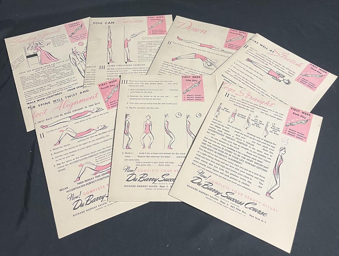 Complete Set of Original 1942 Du Barry Success Course Pamphlets Week ...