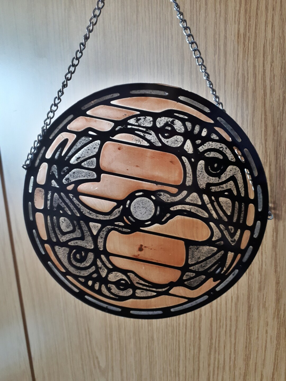 Odin Ravens Shield Fake Stained Glass Resin Huginn and Muninn Norse ...
