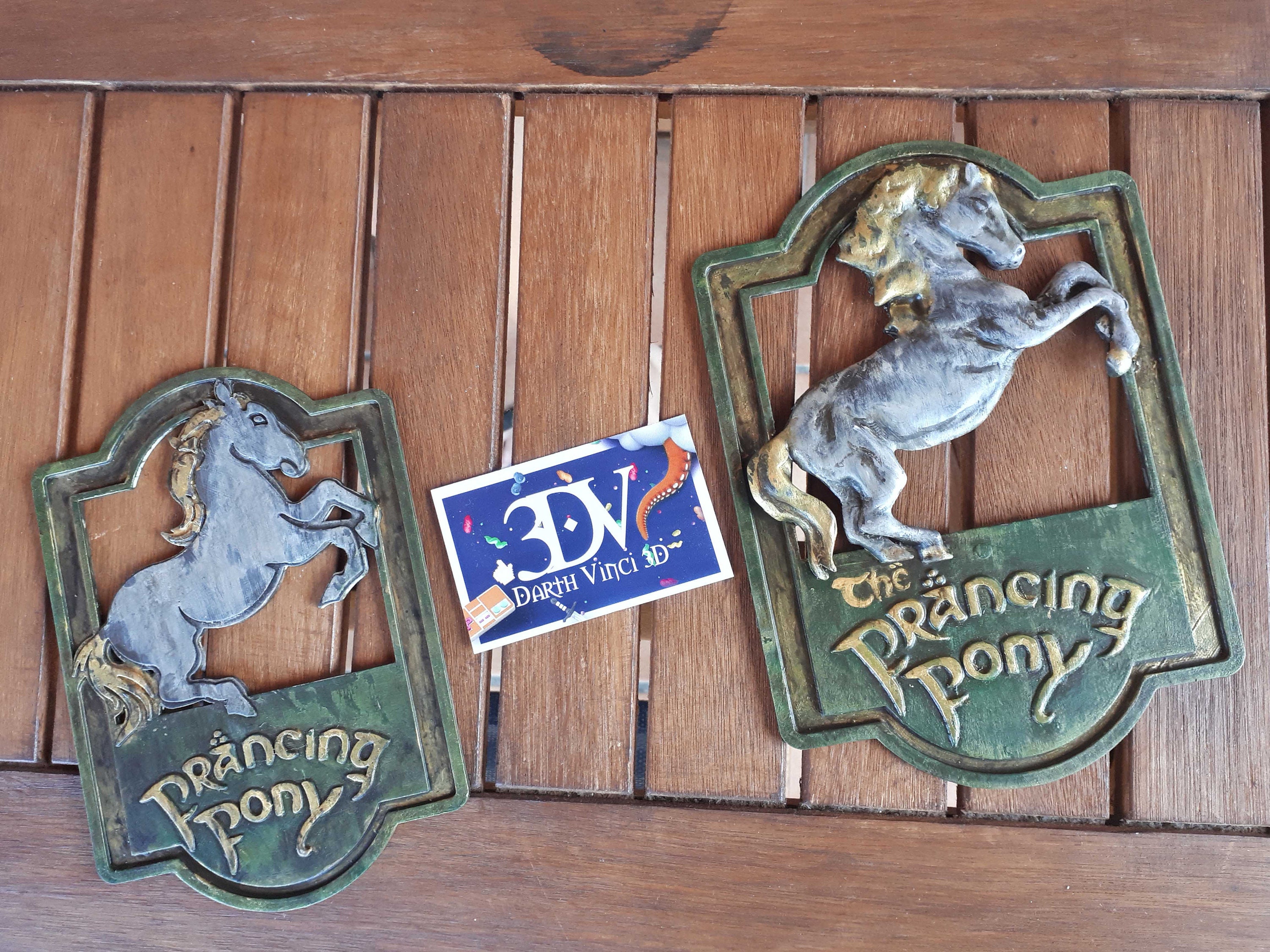 The Prancing Pony Sign Tabern Wall Art Frame Hobbit Esdla Lotr - Etsy