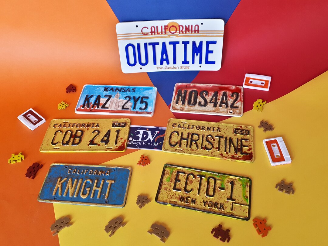 Car Plates Ghostbusters Back to the Future Films Christine Retro 80s - Etsy