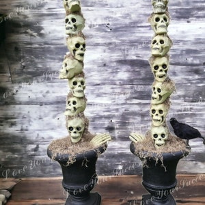 Stacked Skulls, 57in Glowing Skulls, Illuminated Skulls, Skulls for ...