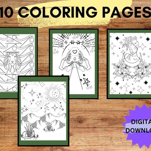 10 Magical Coloring Pages, Adult Coloring Pages, Spiritual Coloring ...