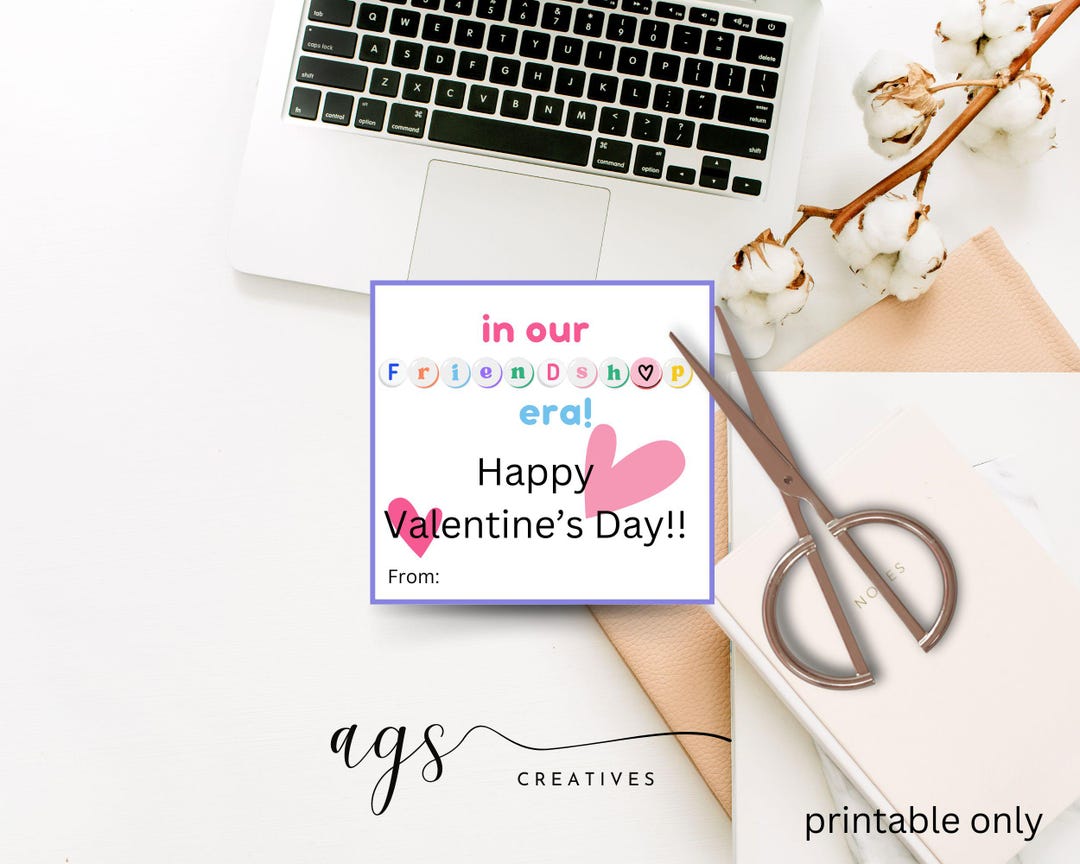 Friendship Era Valentines Day Cards for Kids (PDF Printable) - Etsy