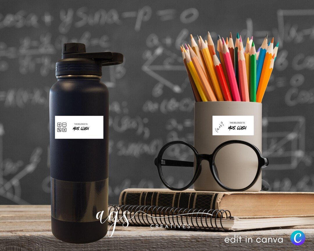 Math Teacher Labels, Math Lover, This Belongs to Labels, Personalized ...