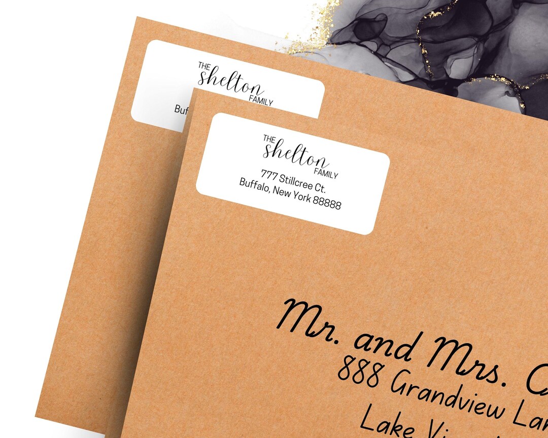 Family Address Label, Return Address Labels, Minimalist, Everyday ...