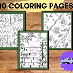 10 Magical Coloring Pages, Adult Coloring Pages, Spiritual Coloring ...