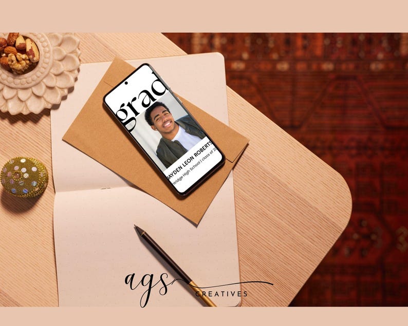 Graduation Photo Collage Invitation: Double Sided Printable Card ...