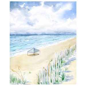 Inlet Beach Watercolor Art Print in Scenic 30A Fine Art Collection by ...