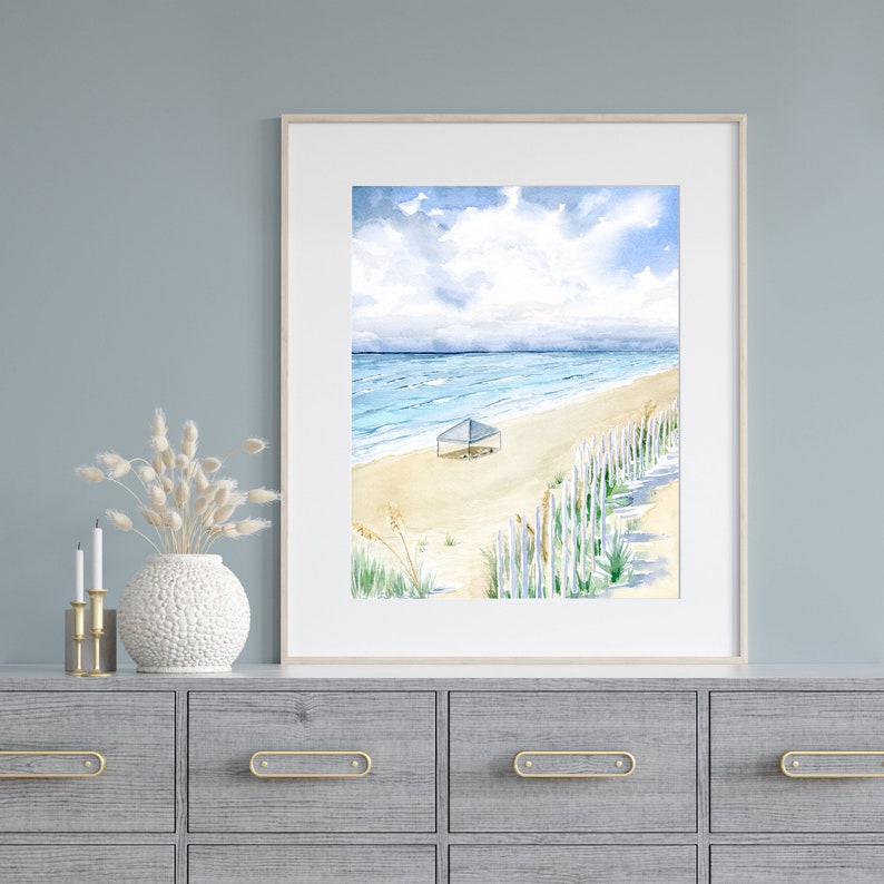 Inlet Beach Watercolor Art Print in Scenic 30A Fine Art - Etsy