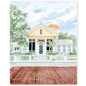 30A trueman House Watercolor Art Print Seaside Florida 30A Florida ...