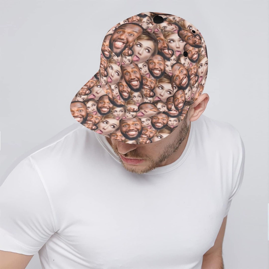 UNDIFY - Flat Peak Snapback Cap Hat. Custom Face Photo Summer Hat ...