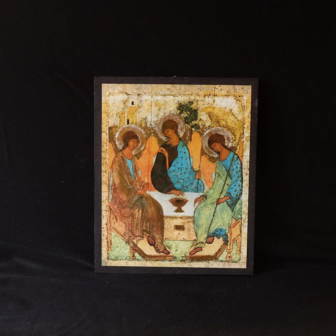 The Trinity Icon by ANDREJ RUBLEV, Decoupage on Wood and Decoration ...