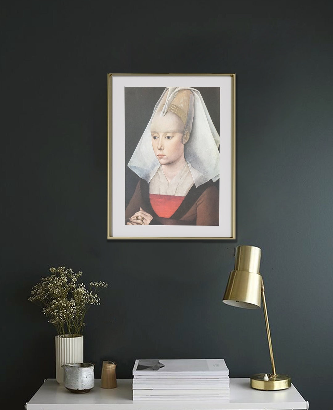 Print Portrait of Lady Van Der Weyden 1460 – Flemish Renaissance Art ...