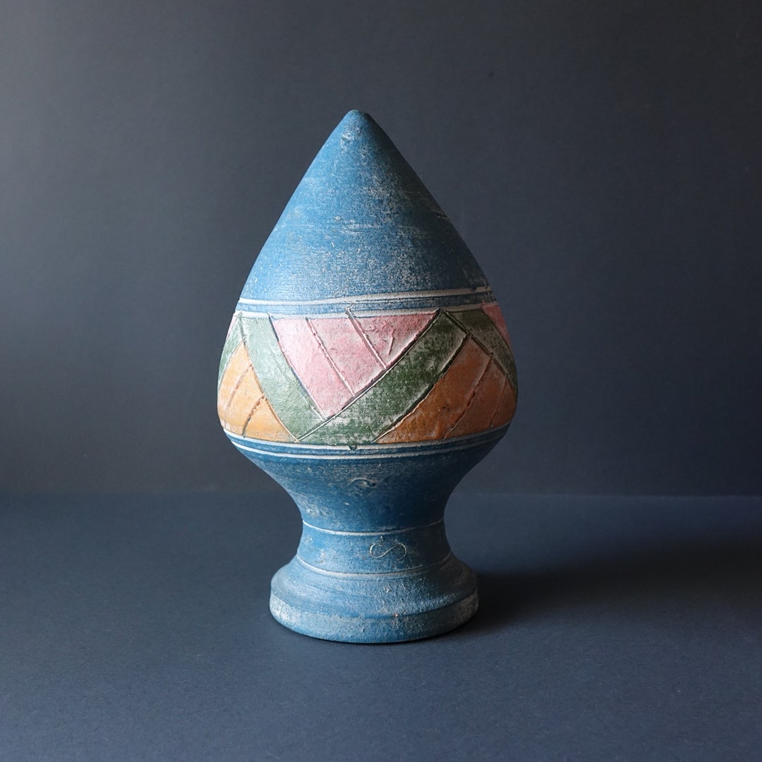 Good Luck Pine Cone From Puglia, Mediterranean Decoration in Light Blue ...