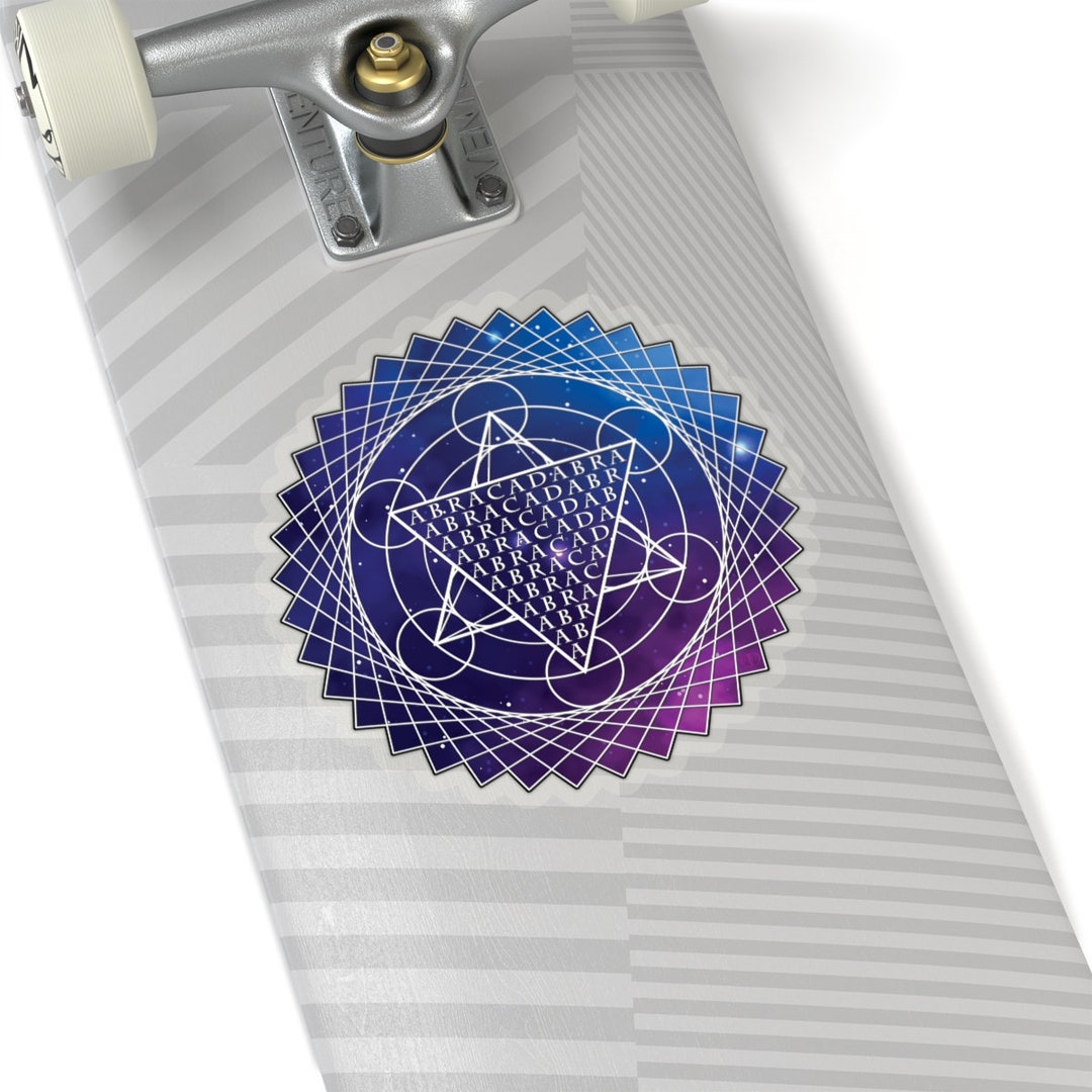Galaxy Metatron Cube With Abracadabra Incantation | Kiss-cut Stickers ...