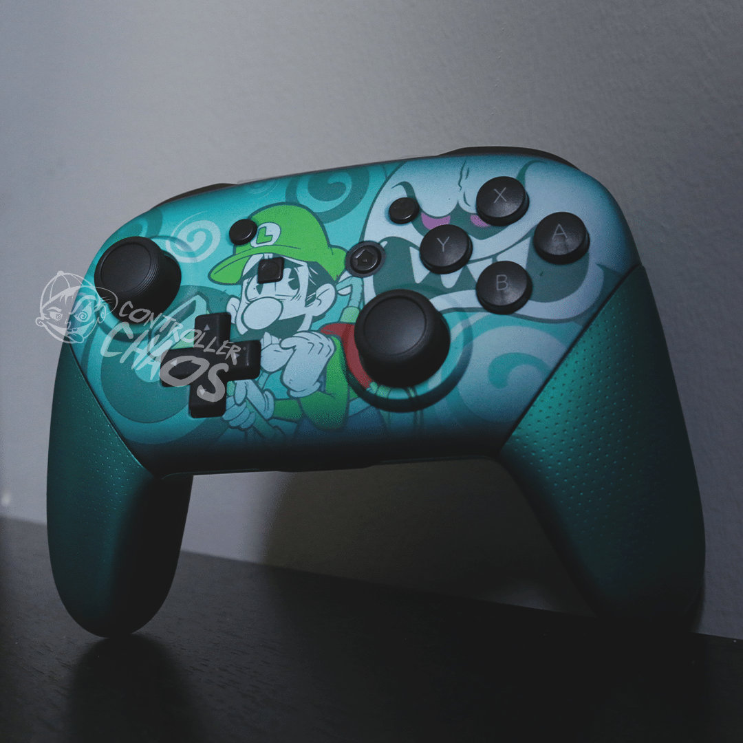 Switch Pro Wireless Custom Controller Controller Chaos Luigi - Etsy