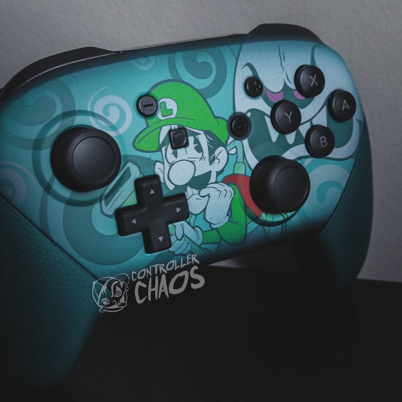 Switch Pro Wireless Custom Controller Controller Chaos Luigi - Etsy