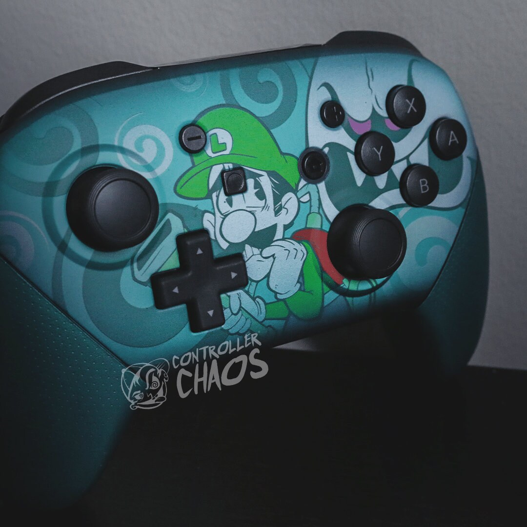 Switch Pro Wireless Custom Controller Controller Chaos Luigi - Etsy