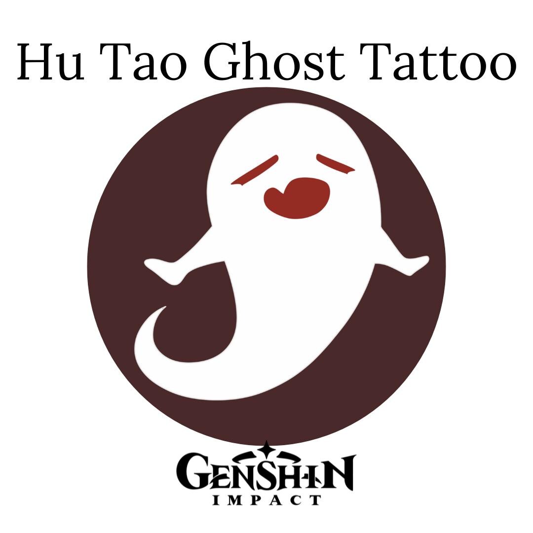 PLANNED Genshin Impact Hu Tao Ghost Tattoo Temporary Tattoo Sticker - Etsy