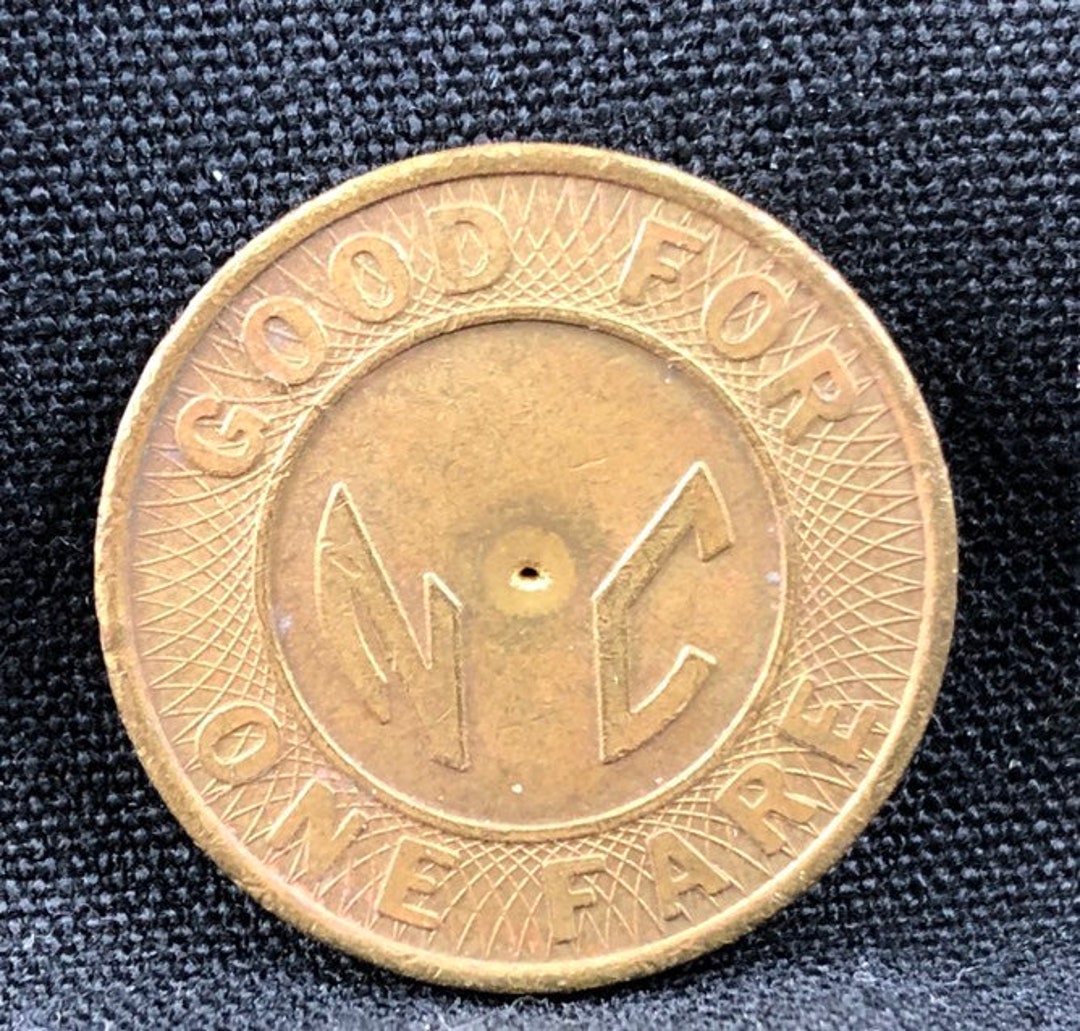 Error 1970 to 1980 NYC Large Subway Token No Cut Out Center Y MTA NYCTA ...