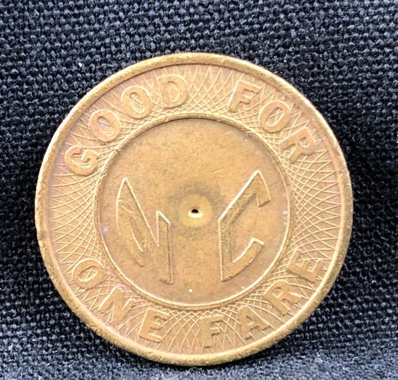 Error 1970-1980 NYC Large Subway Token No Cut Out Center Y MTA - Etsy