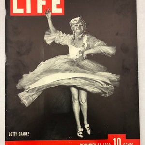 December 11 1939 Life Magazine Betty Grable in Du Barry Was A Lady on ...