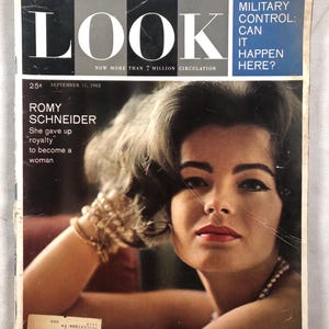 September 11 1962 Look Magazine Romy Schneider on Cover Tribute to ...