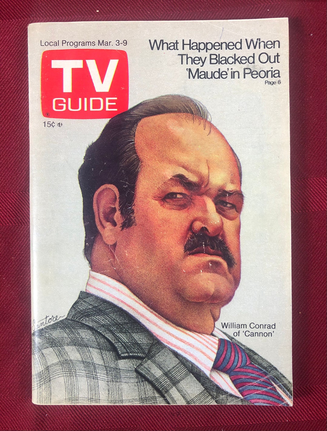 Week of March 3 to 9 1973 TV Guide William Conrad of Cannon on Cover ...