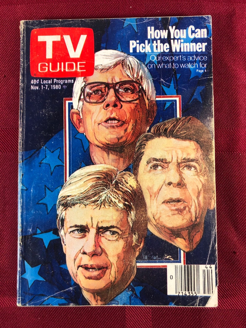 November 1 7 1980 TV Guide John Anderson Ronald Reagan President Jimmy ...