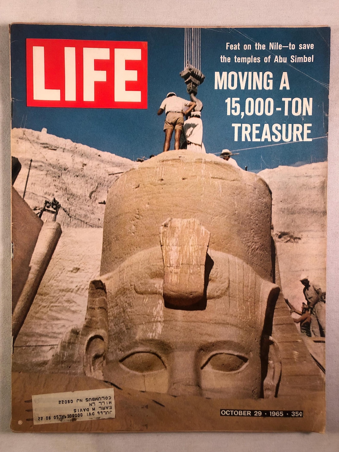 October 29 1965 Life Magazine Feats on the Nile Temples of Abu Simbel ...