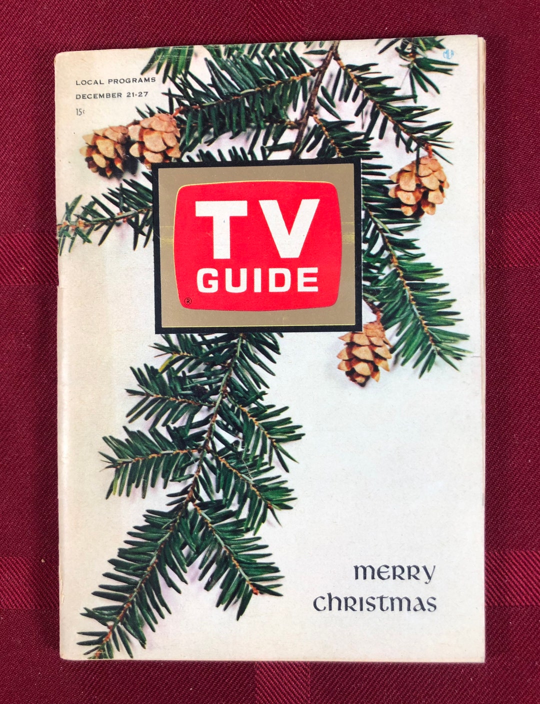 Week December 21 to 27 1963 TV Guide Merry Christmas Cover Vol 11 ...