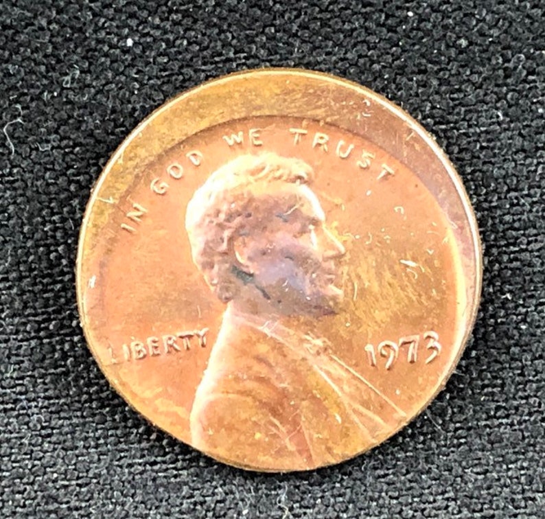 1973 Off Center Lincoln Penny Mint Error Coin Genuine Cent USA | Etsy