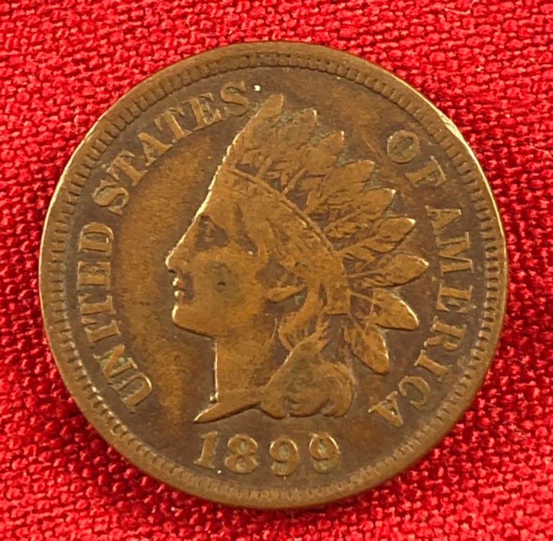 1899 Indian Head Penny Extremely Fine Condition Type 3 Variety Bronze 1 ...