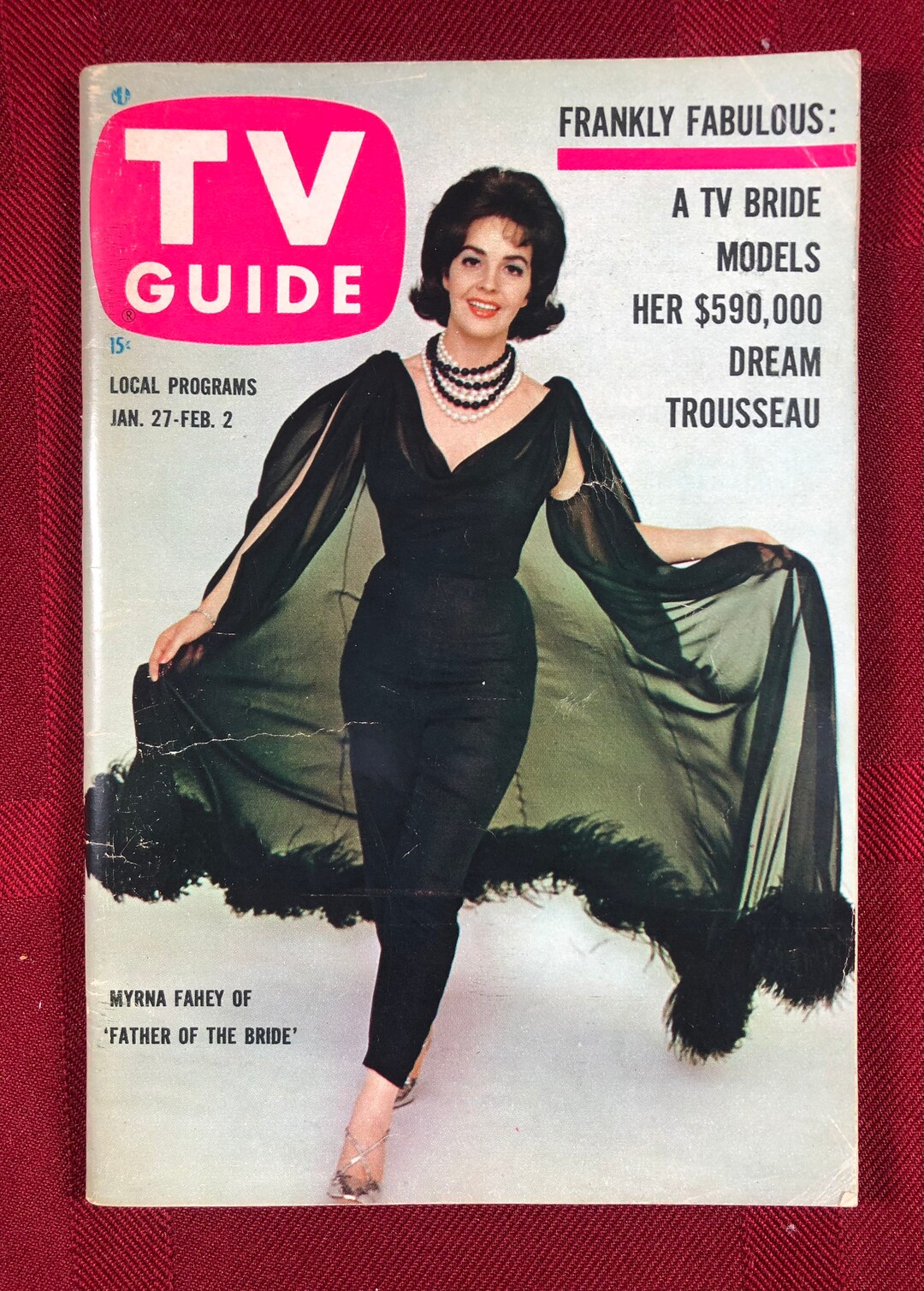 Week January 27 to February 2 1962 TV Guide Myrna Fahey of Father of ...