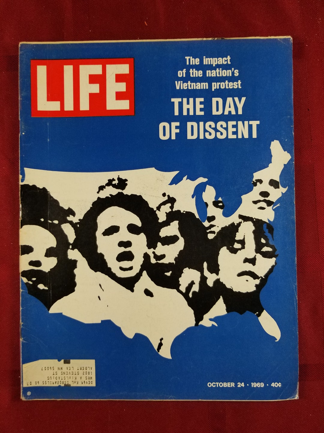 October 24 1969 Life Magazine the Day of Dissent Cover Vintage Original ...