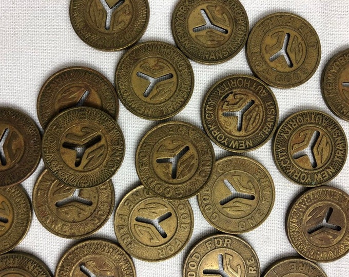 1970 to 1980 NYC Large Y Subway Token Center Y Cut Out MTA NYCTA New ...
