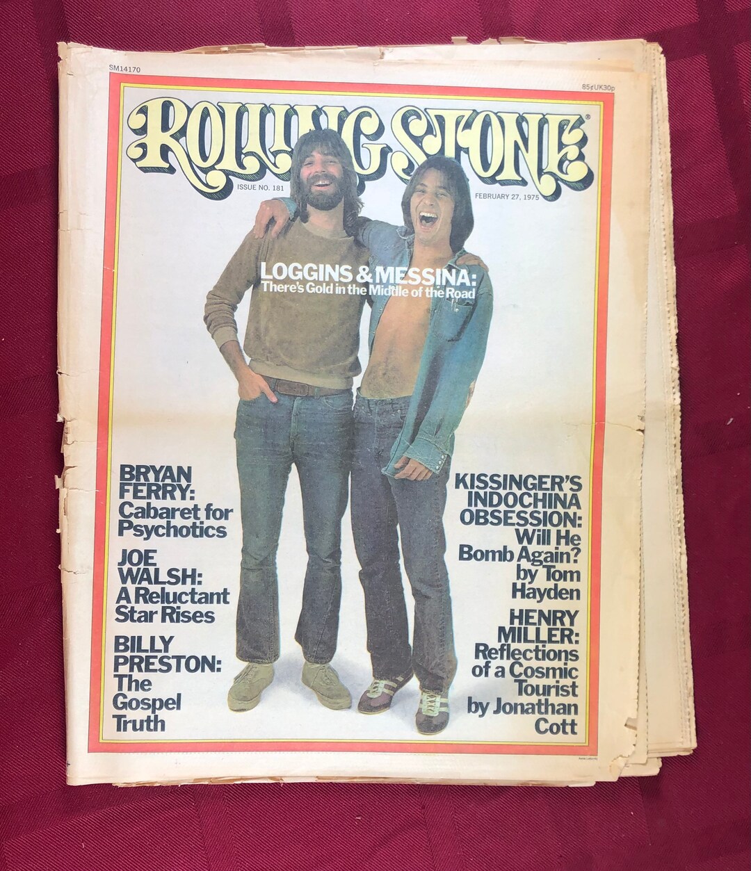February 27 1975 Rolling Stone Magazine Newspaper Issue 181 Kenny ...
