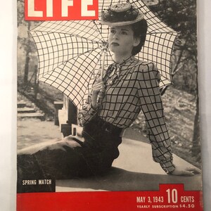 May 3 1943 Life Magazine Spring Match Diana Dill on Cover Vintage 1940s ...