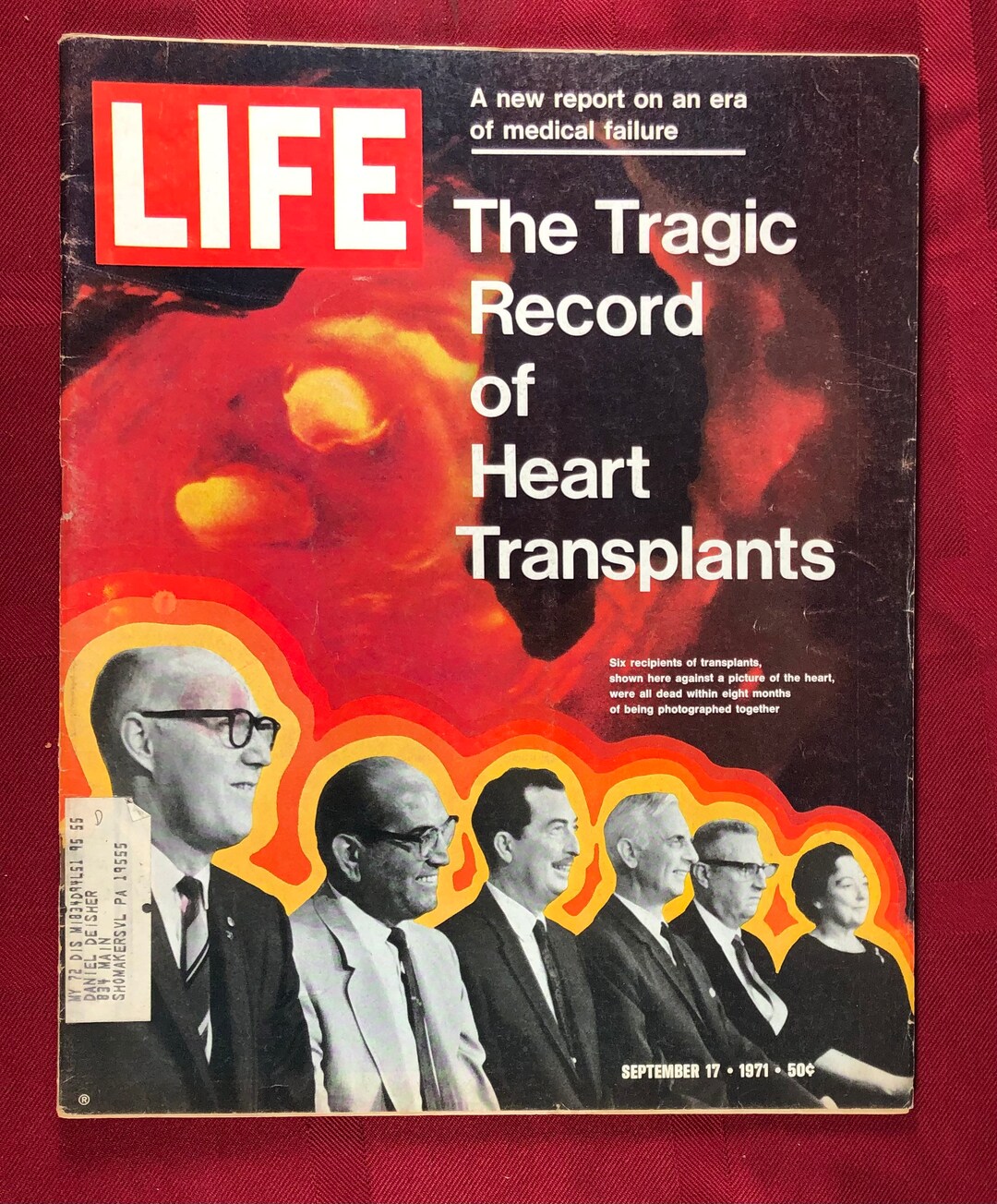 September 17 1971 Life Magazine the Tragic Record of Heart Transplants ...
