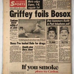 August 30 1985 New York Post Newspaper 33M We're A Lotto Nuts Headline ...