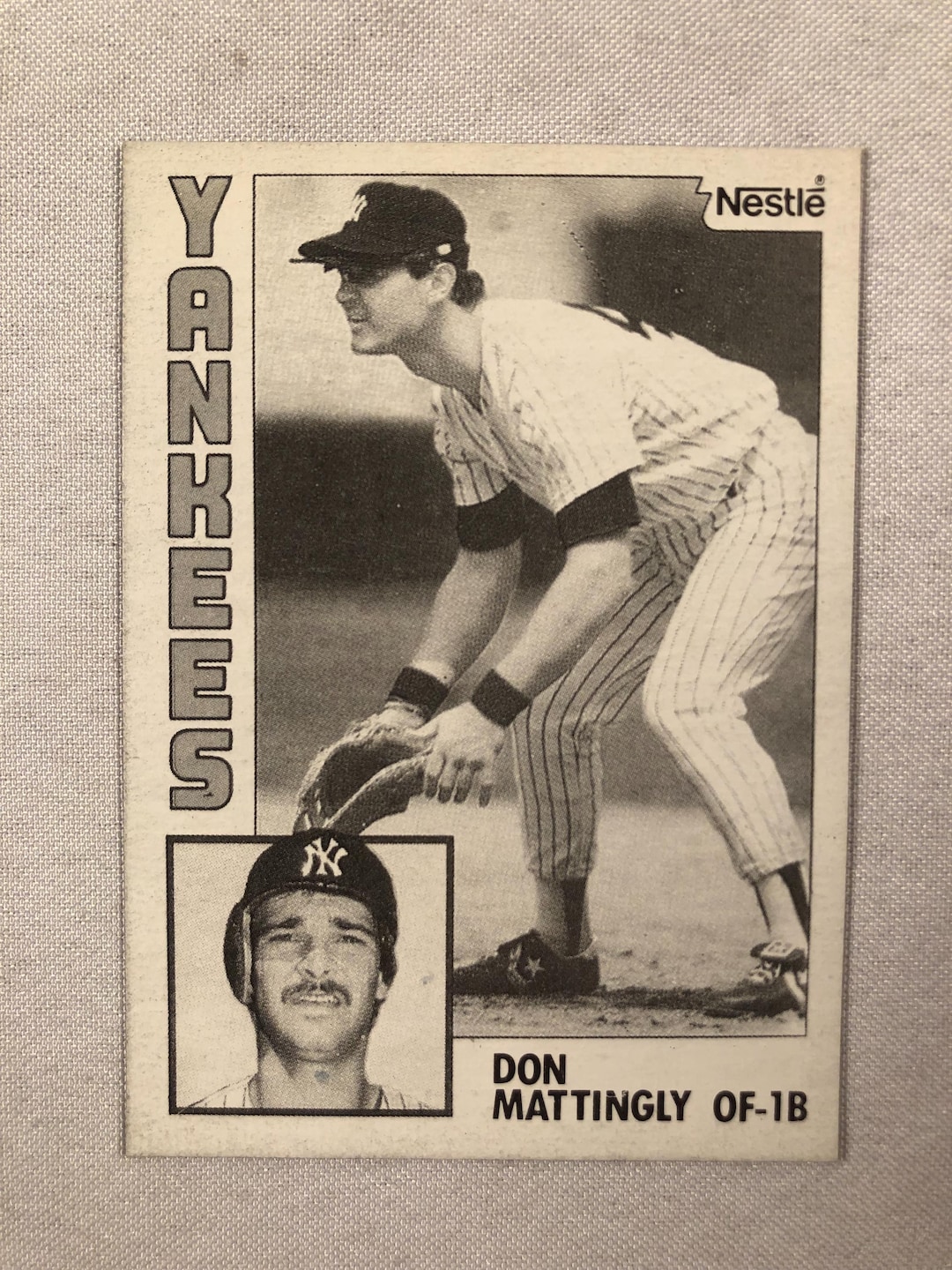 Test Proof 1984 Don Mattingly Nestle Rookie Baseball Card # 8 Black ...